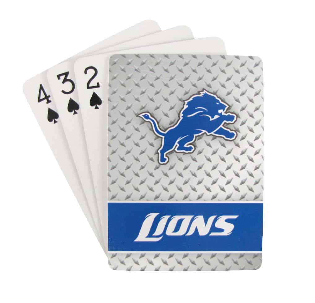 Detroit Lions NFL Playing Cards - Diamond Plate - Detroit Game Gear