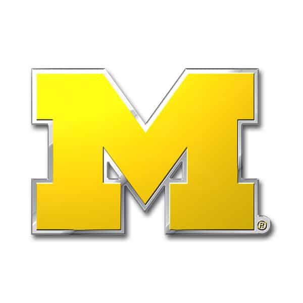 Michigan Wolverines Color Auto Emblem - Die Cut - Detroit Game Gear