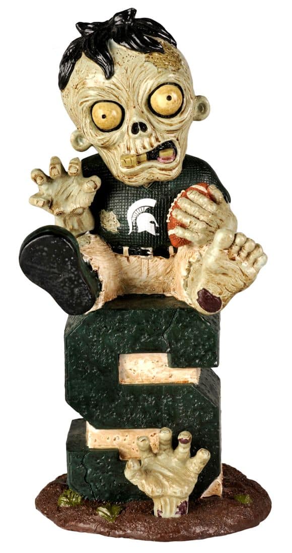 Michigan State Spartans NCAA Zombie Figurine - Sitting On Logo ...