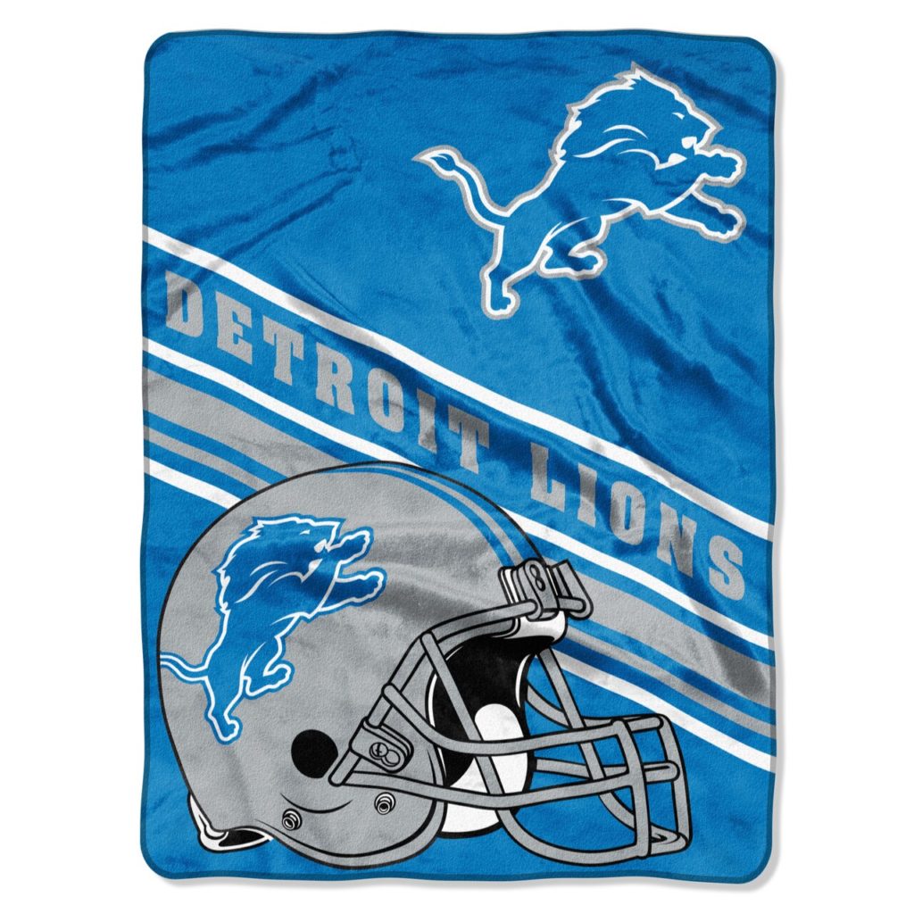Detroit Lions 60"x80" Blue Raschel Throw Blanket - Detroit Game Gear