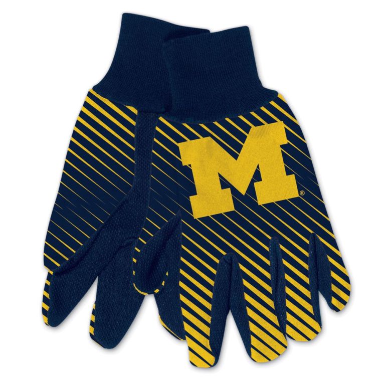 Michigan Wolverines Two Tone Adult Gloves - Detroit Game Gear
