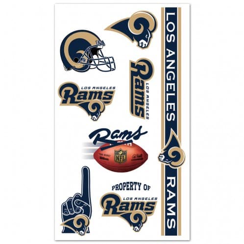 Los Angeles Rams Temporary Tattoos - Detroit Game Gear