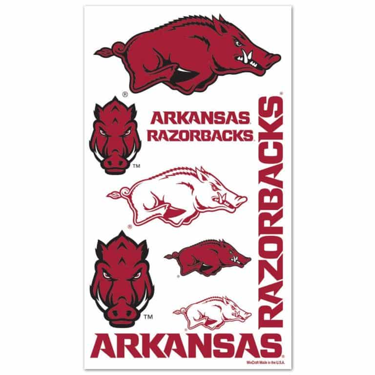 Arkansas Razorbacks Temporary Tattoos - Detroit Game Gear