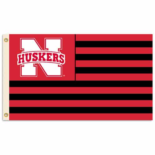 Nebraska Cornhuskers 3'x5' Flag - Multi Stripe - 2013 Logo - Detroit ...