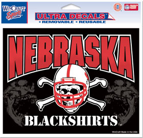 Nebraska Cornhuskers 5"x6" Color Ultra Decal - Blackshirts - Detroit ...