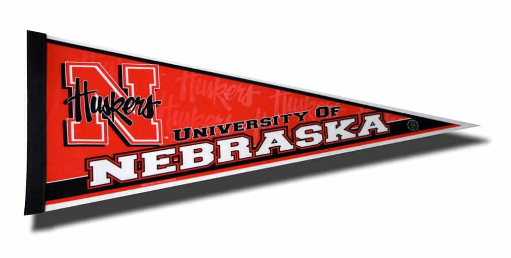 Nebraska Cornhuskers Pennant - Script Logo - Detroit Game Gear