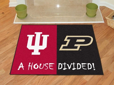 Indiana-Purdue House Divided Rugs 34"x45" - Detroit Game Gear