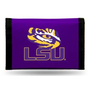 LSU Tigers Nylon Trifold Wallet - Detroit Game Gear