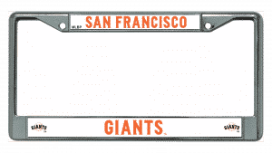 San Francisco Giants Chrome License Plate Frame - Detroit Game Gear
