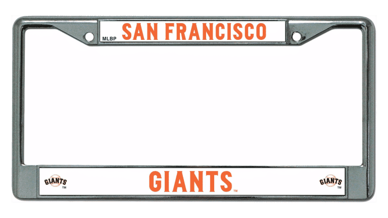 San Francisco Giants Chrome License Plate Frame - Detroit Game Gear