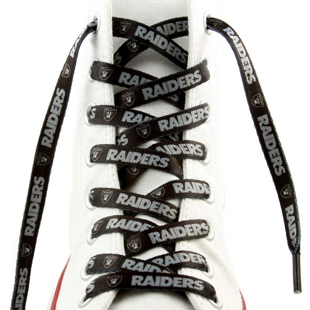 Las Vegas Raiders Shoe Laces - 54" Black - Detroit Game Gear