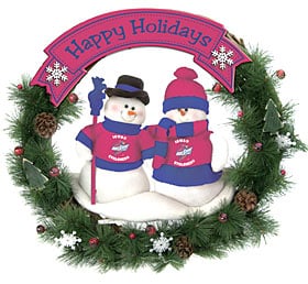 Iowa State Cyclones 20" Team Snowman Wreath - Detroit Game Gear