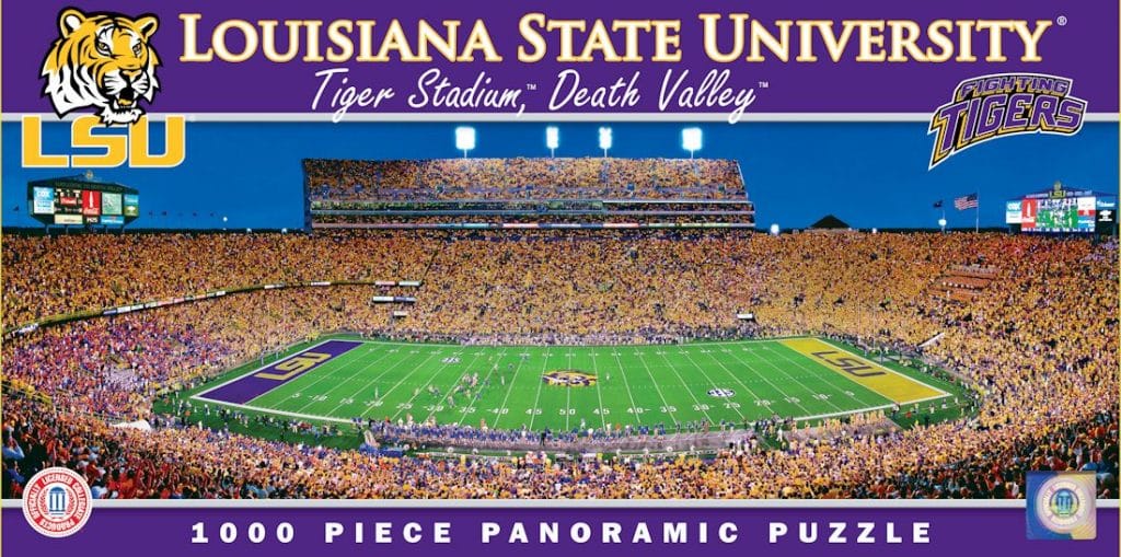 LSU Tigers Panoramic Stadium Puzzle - Detroit Game Gear