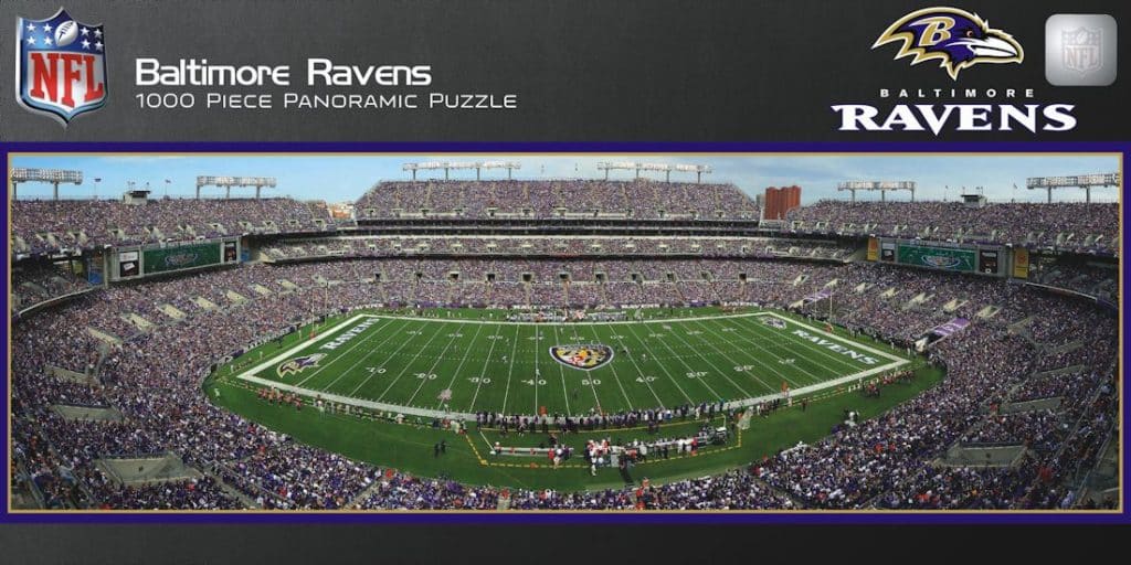 Baltimore Ravens Panoramic Stadium Puzzle - Detroit Game Gear