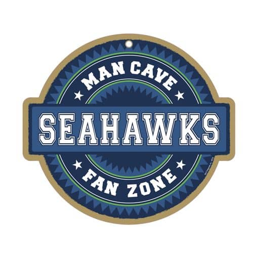 Seattle Seahawks Man Cave Fan Zone Wood Sign - Detroit Game Gear