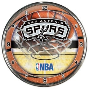 San Antonio Spurs Round Chrome Wall Clock - Detroit Game Gear