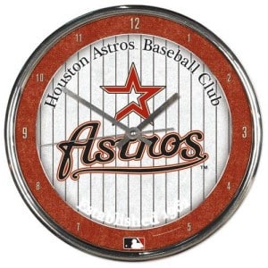 Houston Astros Round Chrome Wall Clock - Detroit Game Gear