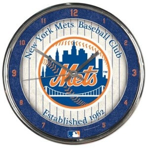 New York Mets Round Chrome Wall Clock - Detroit Game Gear