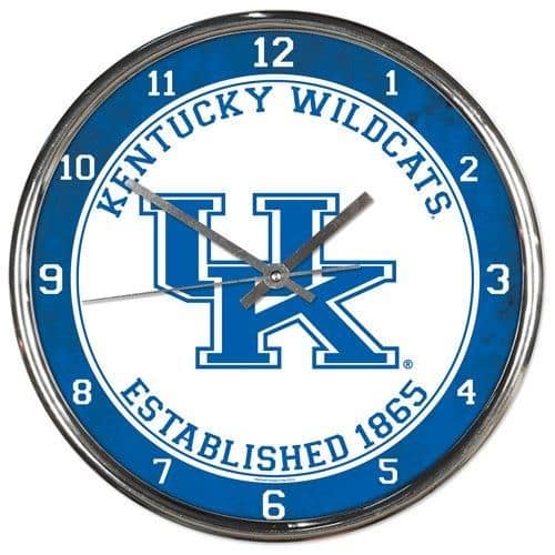 Kentucky Wildcats Round Chrome Wall Clock - Detroit Game Gear