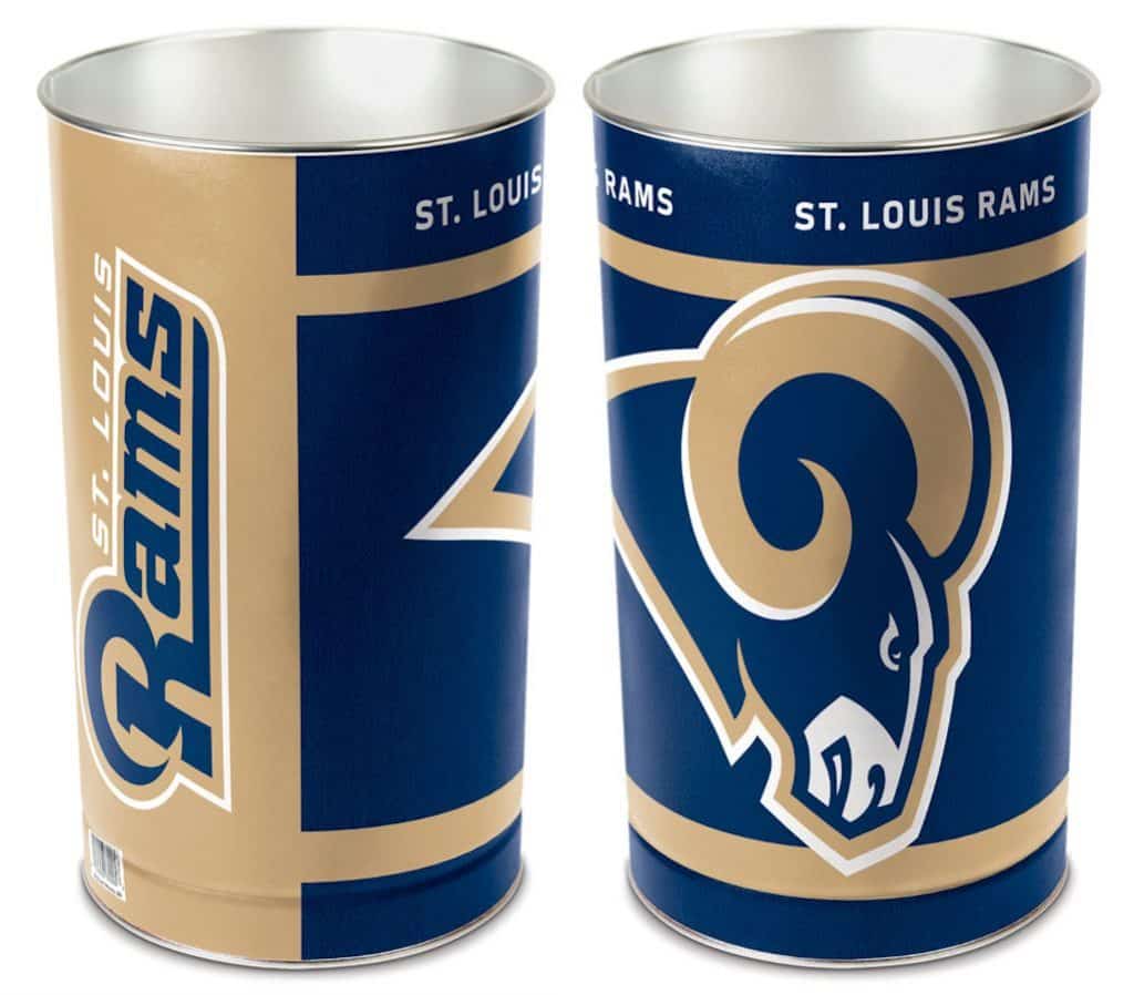 St. Louis Rams 15" Waste Basket - Detroit Game Gear