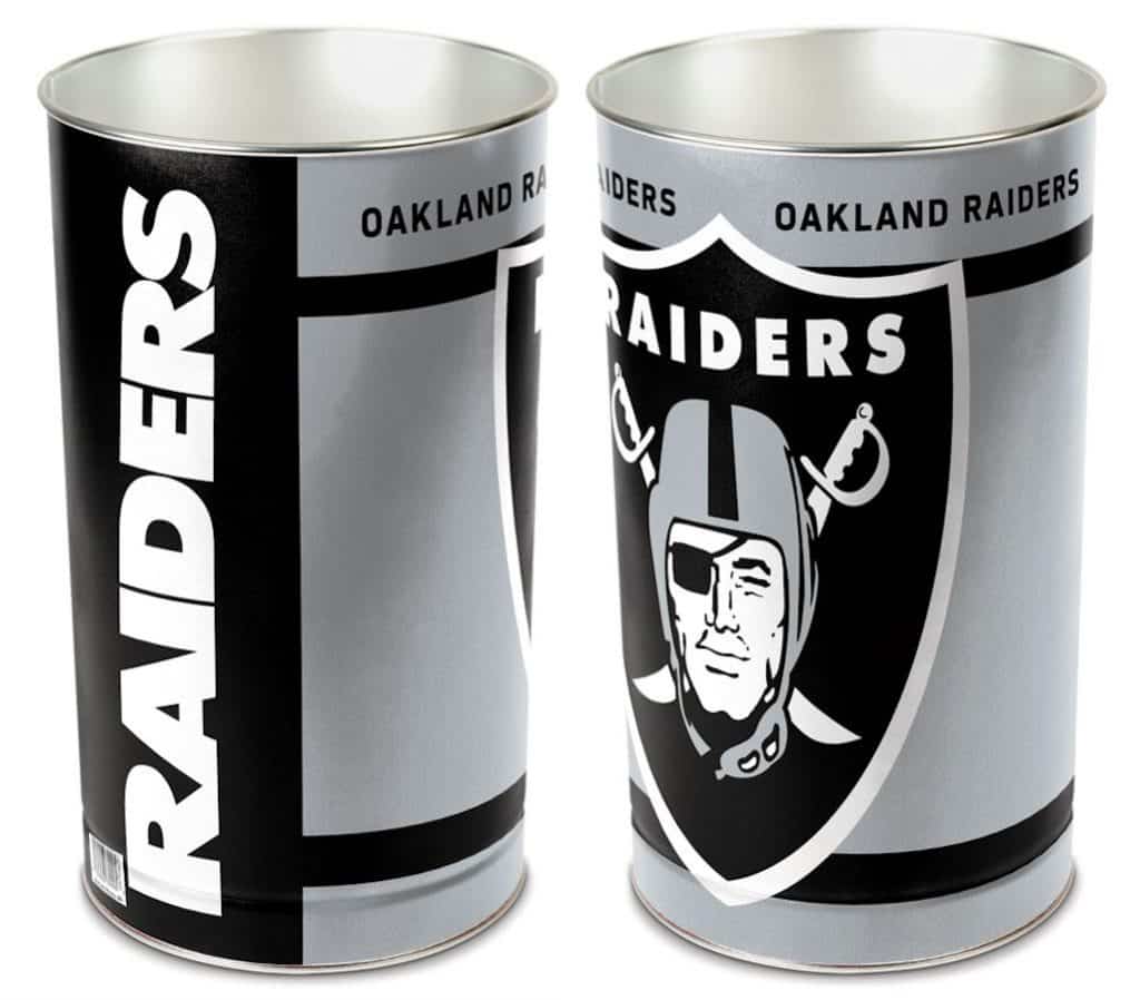 Oakland Raiders 15" Waste Basket - Detroit Game Gear