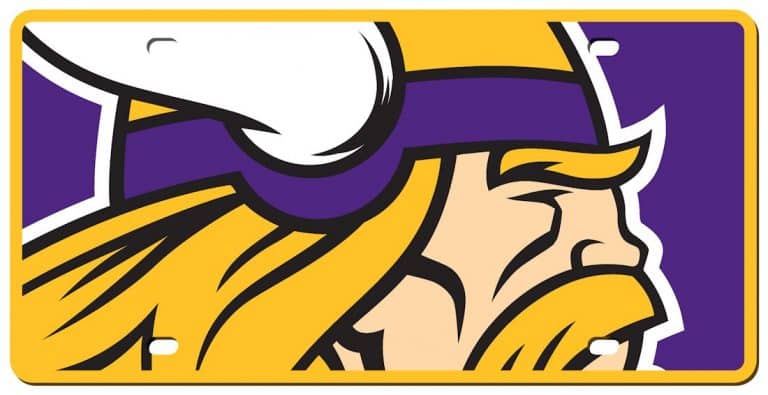 Minnesota Vikings License Plate - Acrylic Mega Style - Detroit Game Gear