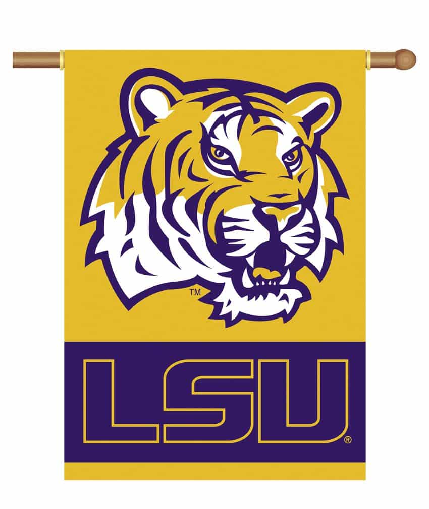 LSU Tigers Double-Sided 28"x40" Banner - Tiger Head - Detroit Game Gear