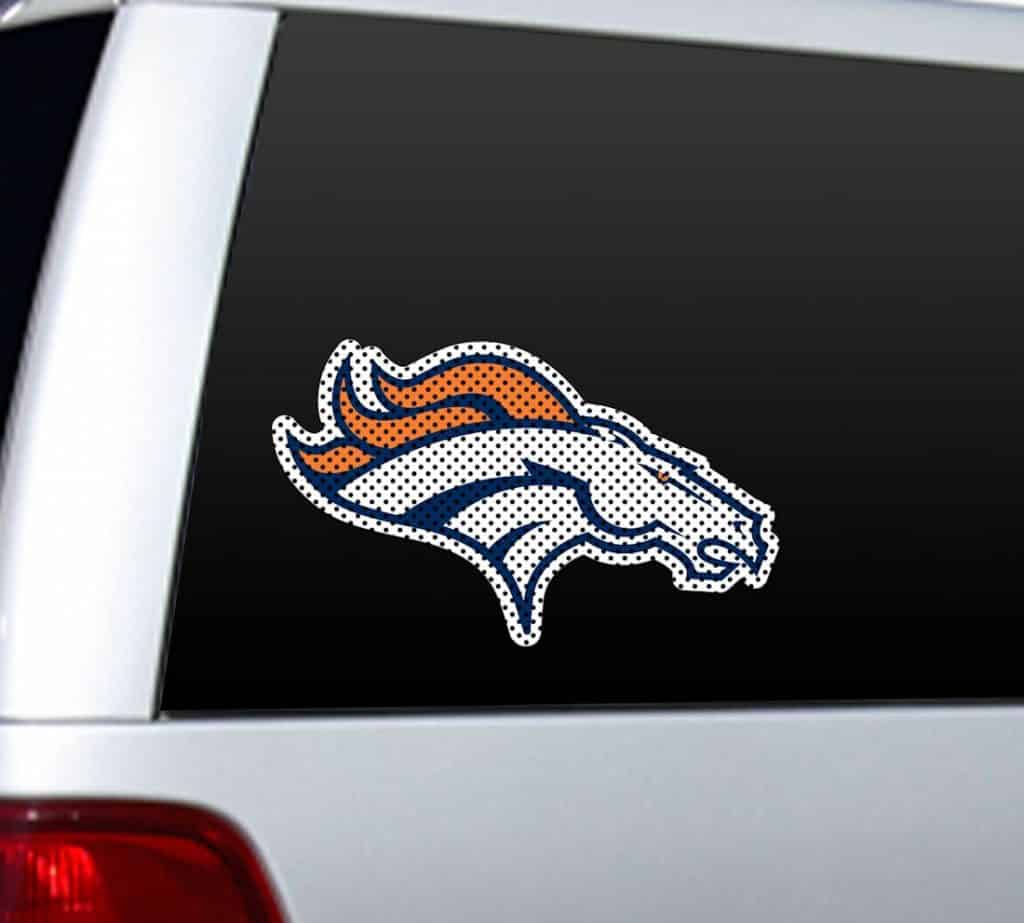 Denver Broncos Die-Cut Window Film - Large - Detroit Game Gear