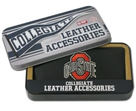 Ohio State Buckeyes Embroidered Leather Checkbook Cover - Detroit Game Gear