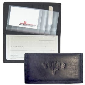 Texas Longhorns Leather/Nylon Embossed Checkbook Cover - Detroit Game Gear
