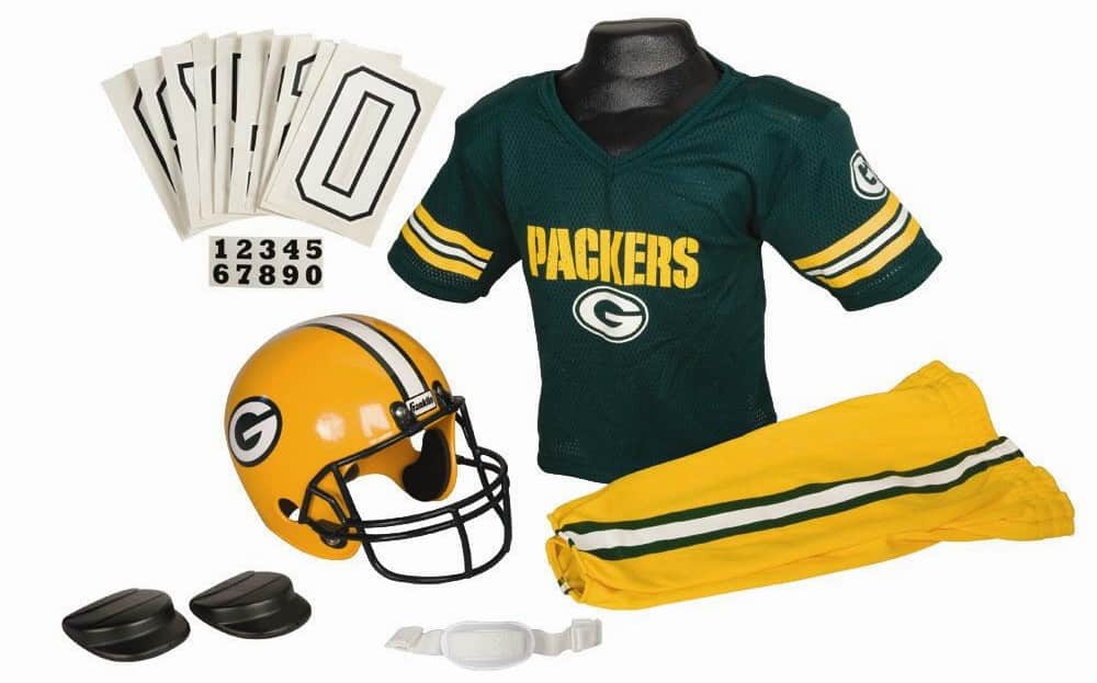 Green Bay Packers Football Deluxe Uniform Set - Size Medium - Detroit ...