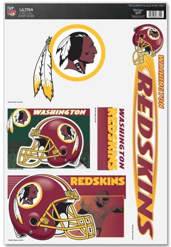 Washington Redskins 11"x17" Ultra Decal Sheet - Detroit Game Gear