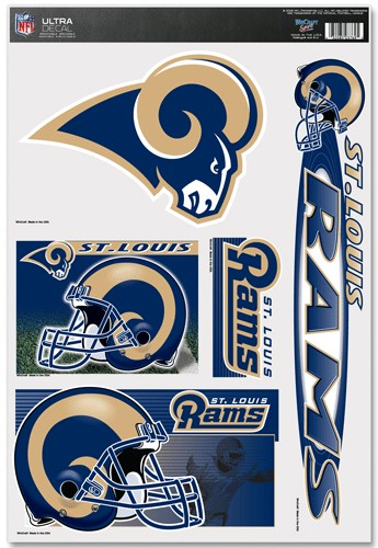 St. Louis Rams 11"x17" Ultra Decal Sheet - Detroit Game Gear