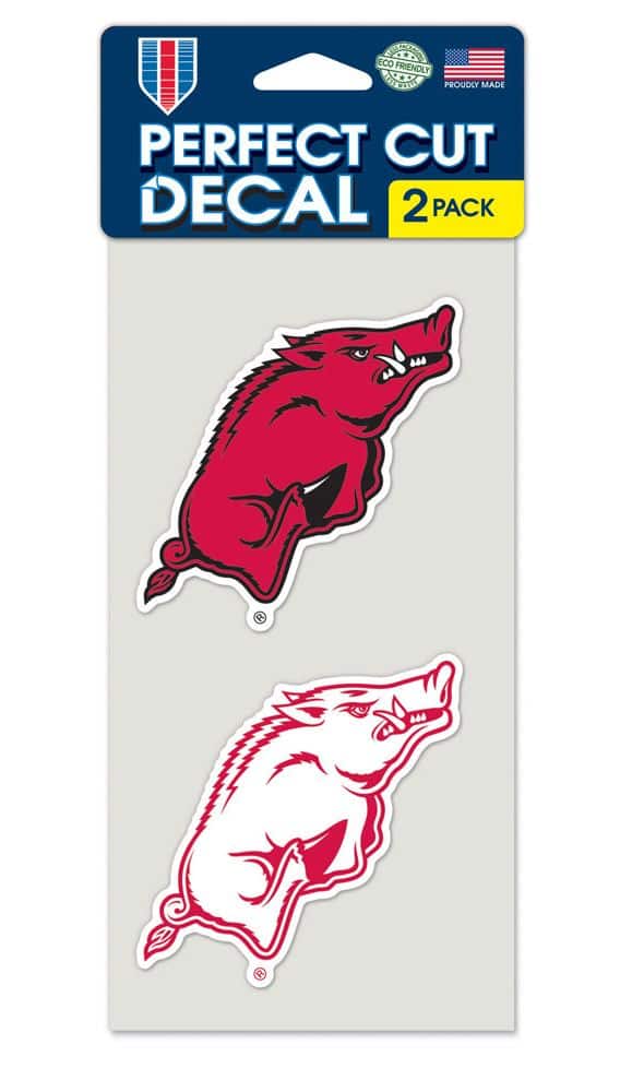 Arkansas Razorbacks Set of 2 Die Cut Decals - Detroit Game Gear