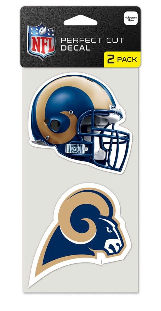 St. Louis Rams Set of 2 Die Cut Decals - Detroit Game Gear