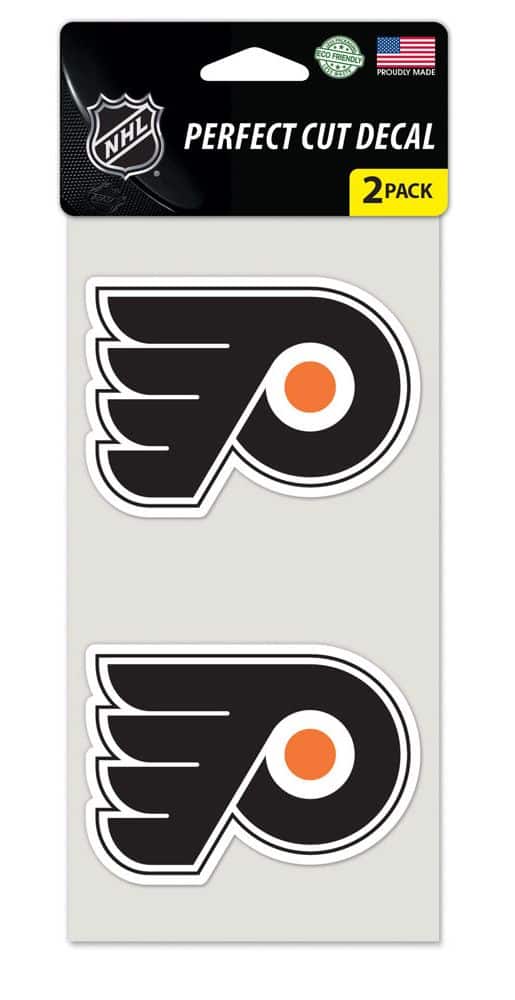 Philadelphia Flyers Set of 2 Die Cut Decals - Detroit Game Gear