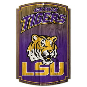 LSU Tigers Wood Sign - Detroit Game Gear