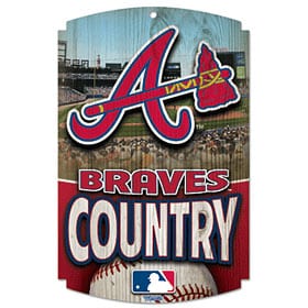 Atlanta Braves Wood Sign - Country - Detroit Game Gear