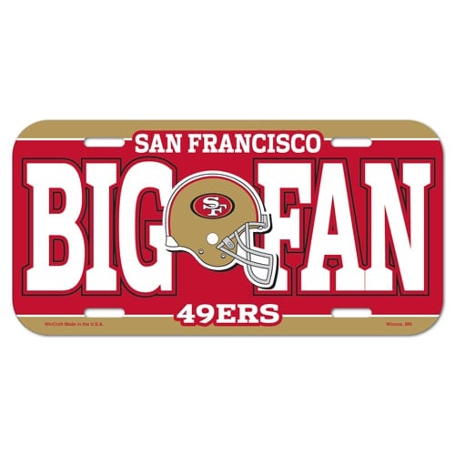 San Francisco 49ers License Plate - Detroit Game Gear