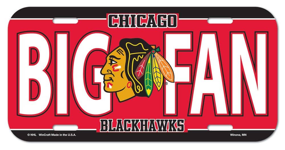 Chicago Blackhawks License Plate - Detroit Game Gear