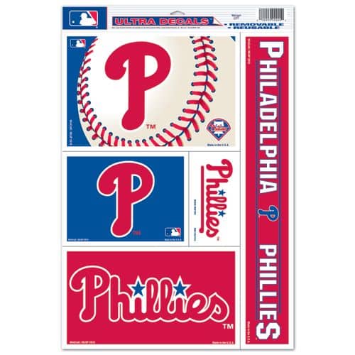 Philadelphia Phillies 11"x17" Ultra Decal Sheet - Detroit Game Gear