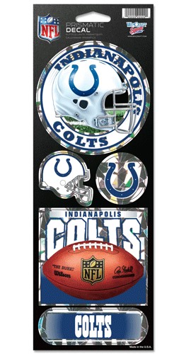 Indianapolis Colts Prismatic Stickers - Detroit Game Gear