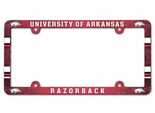 Arkansas Razorbacks License Plate Frame - Full Color - Detroit Game Gear