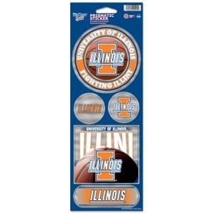 Illinois Fighting Illini Prismatic Stickers - Detroit Game Gear