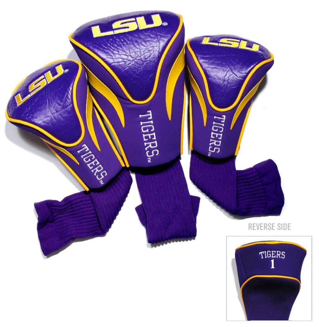 LSU Tigers Golf Club 3 Piece Contour Headcover Set - Detroit Game Gear