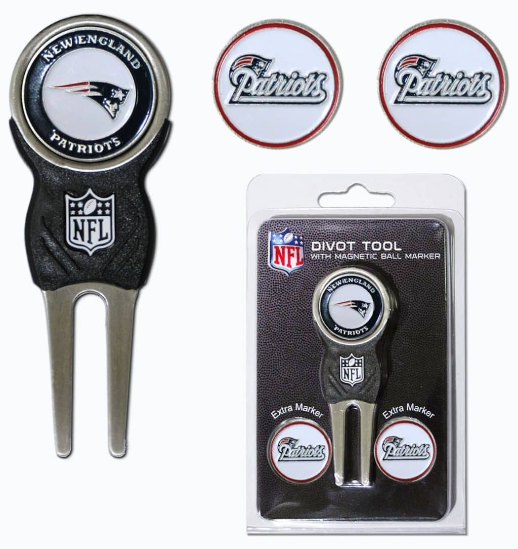 New England Patriots Golf Divot Tool with 3 Markers - Detroit Game Gear
