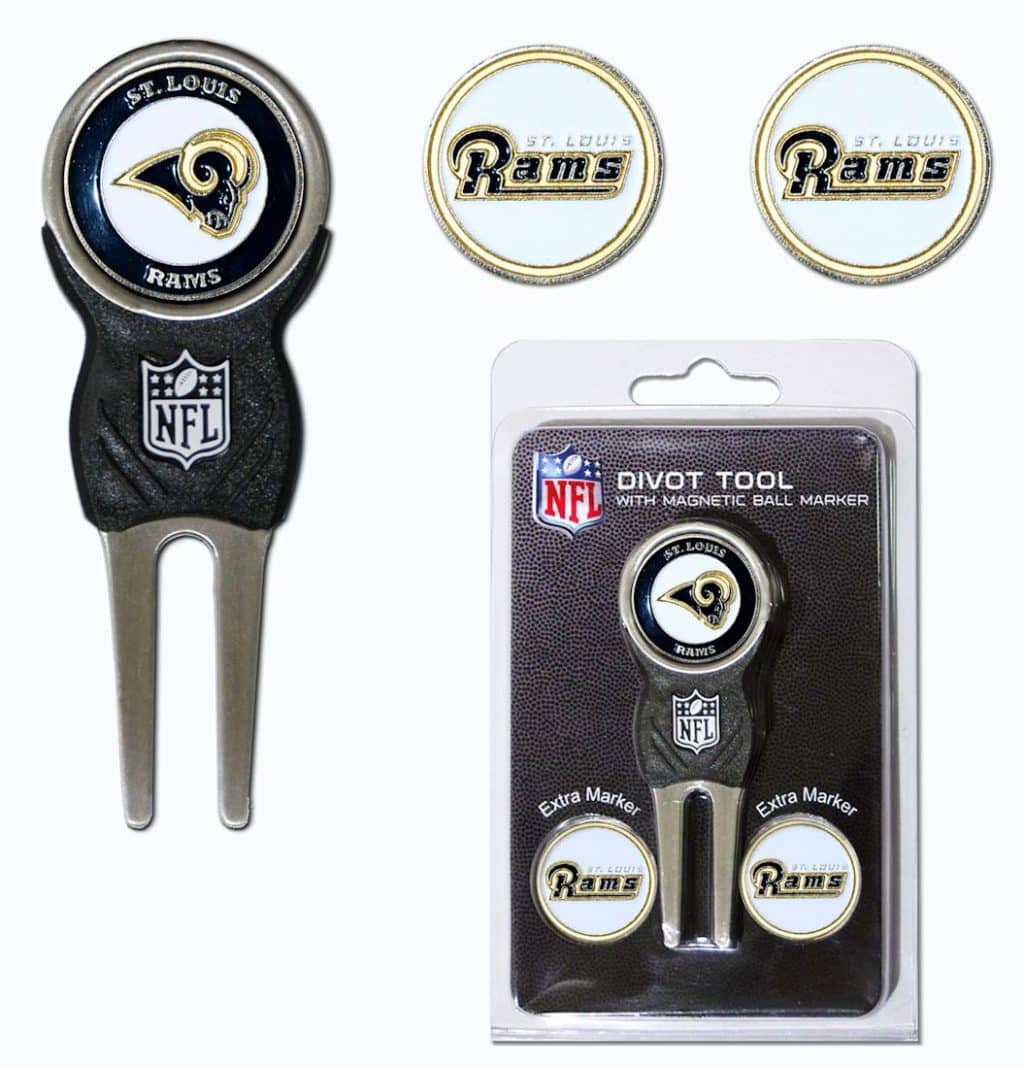 St. Louis Rams Golf Divot Tool with 3 Markers - Detroit Game Gear