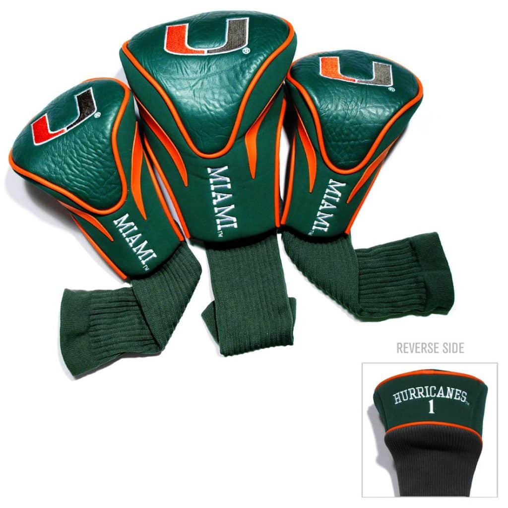 Miami Hurricanes Golf Club 3 Piece Contour Headcover Set - Detroit Game ...