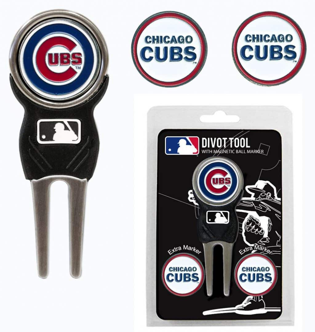 Chicago Cubs Golf Divot Tool with 3 Markers - Detroit Game Gear