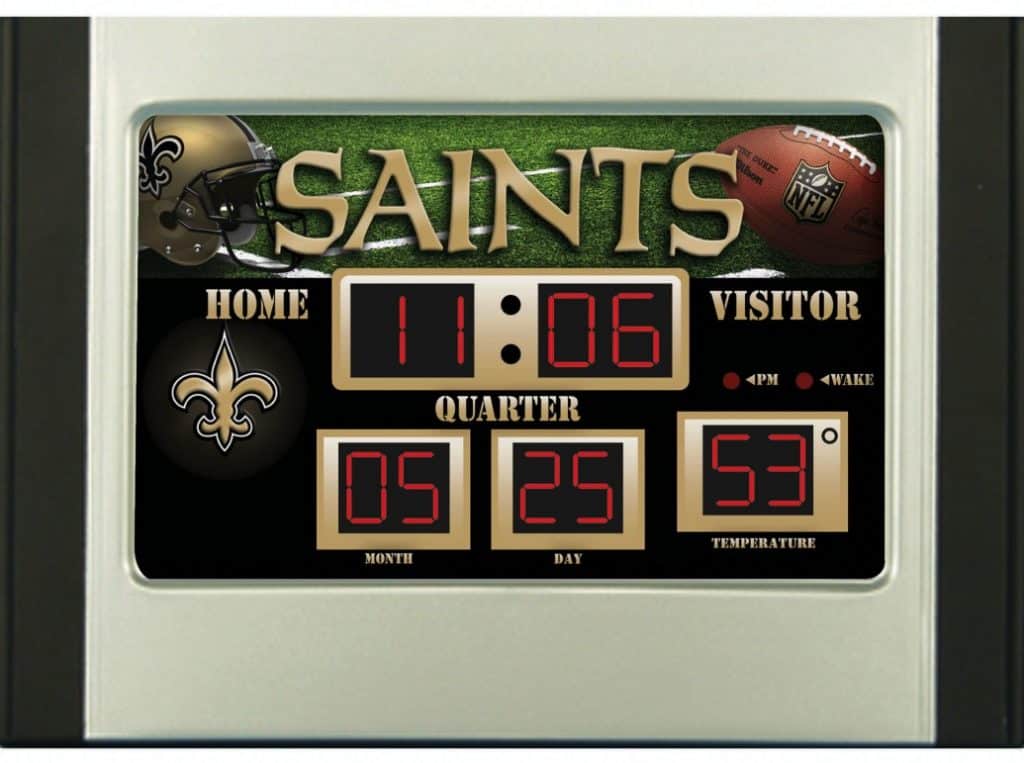 New Orleans Saints Scoreboard Desk & Alarm Clock - Detroit Game Gear